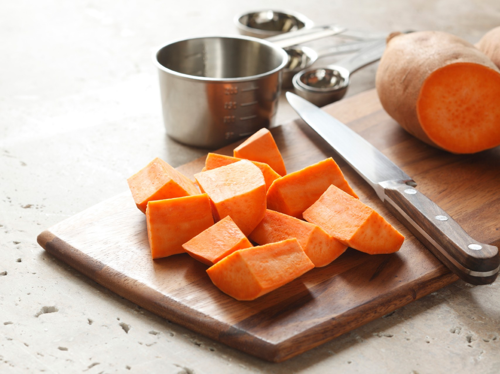 Bataat gekookt of gebakken