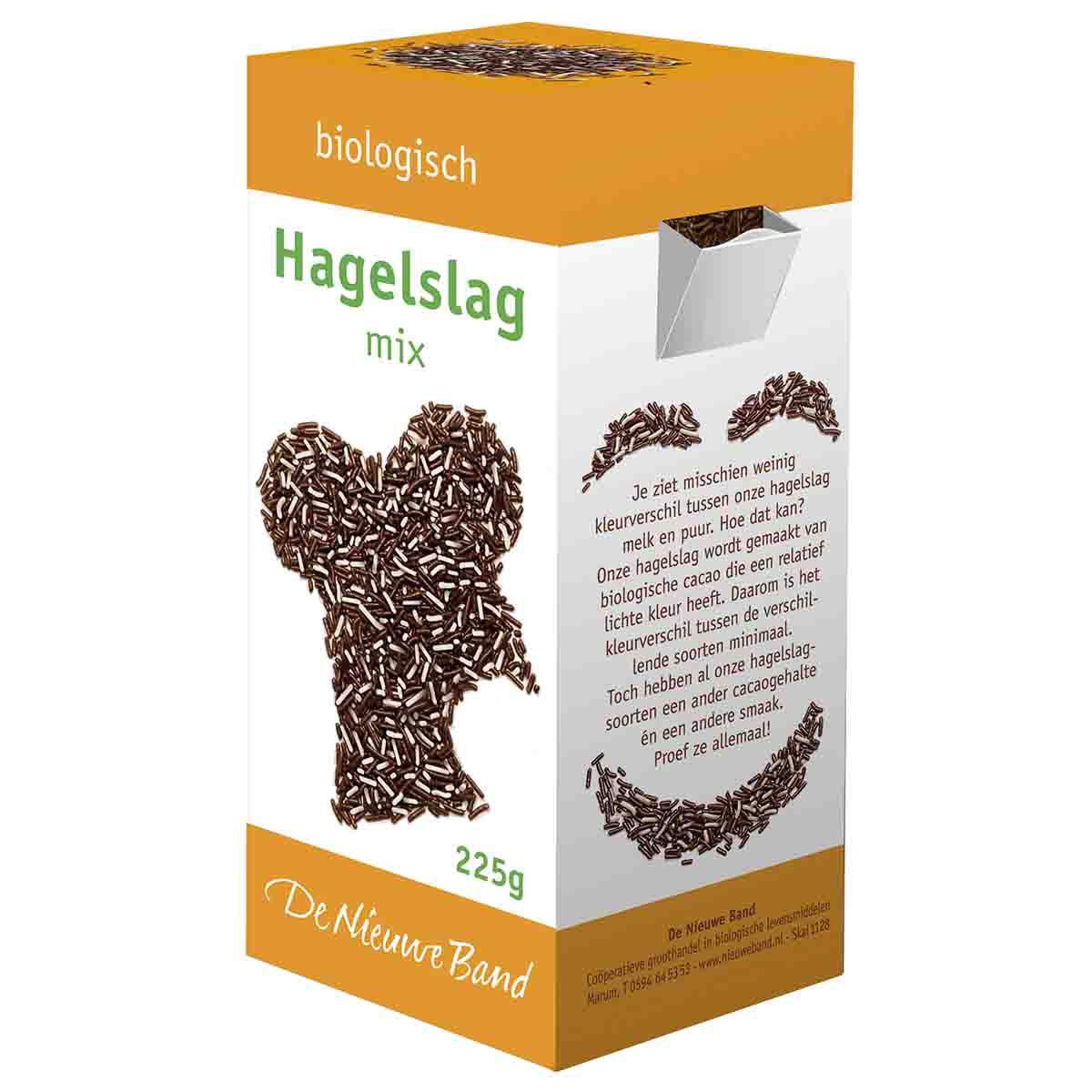 Chocolade-hagelslag mix (puur-wit) vegan